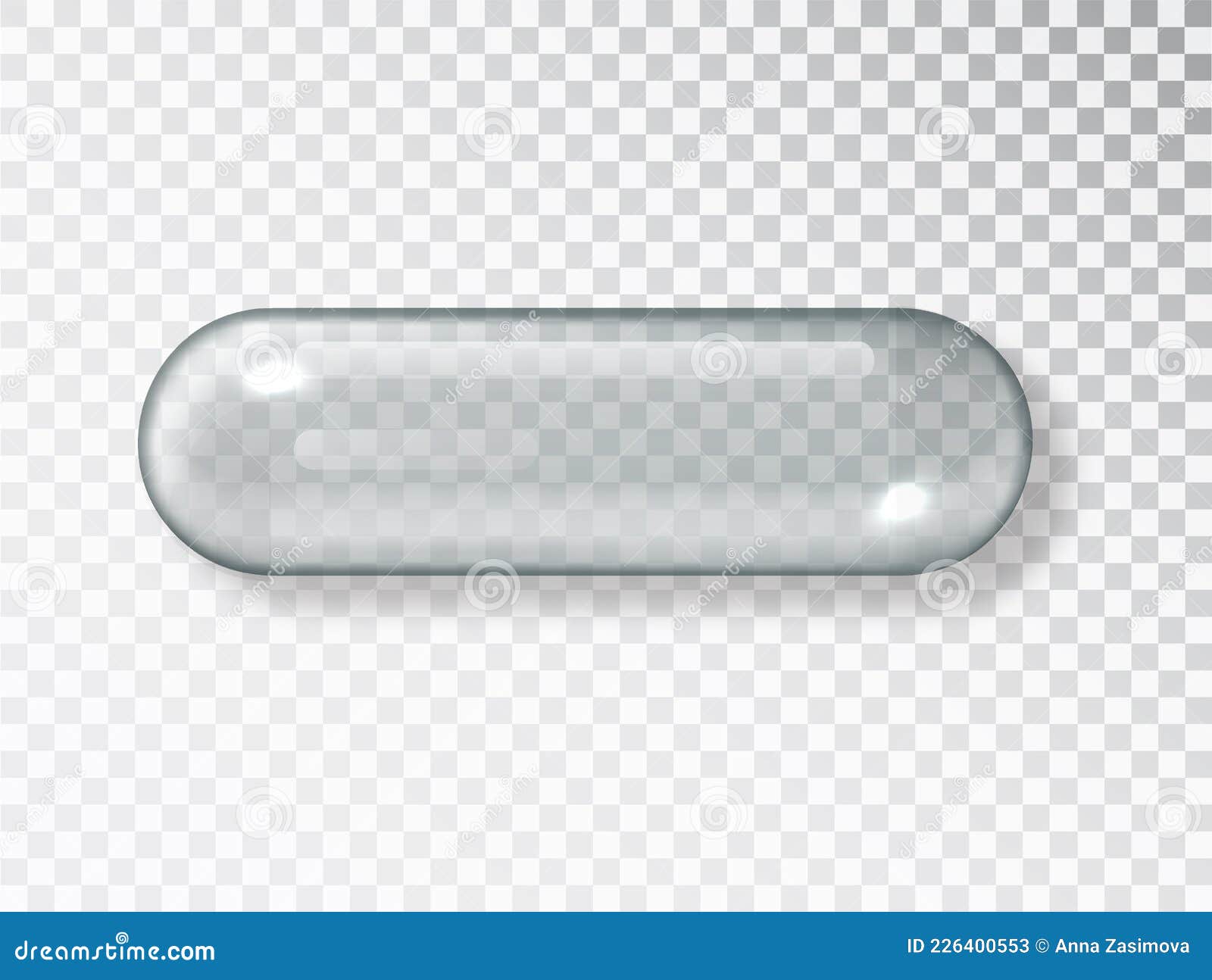 Transparent Capsule Pill. Empty Medicine Capsule Shape Container ...