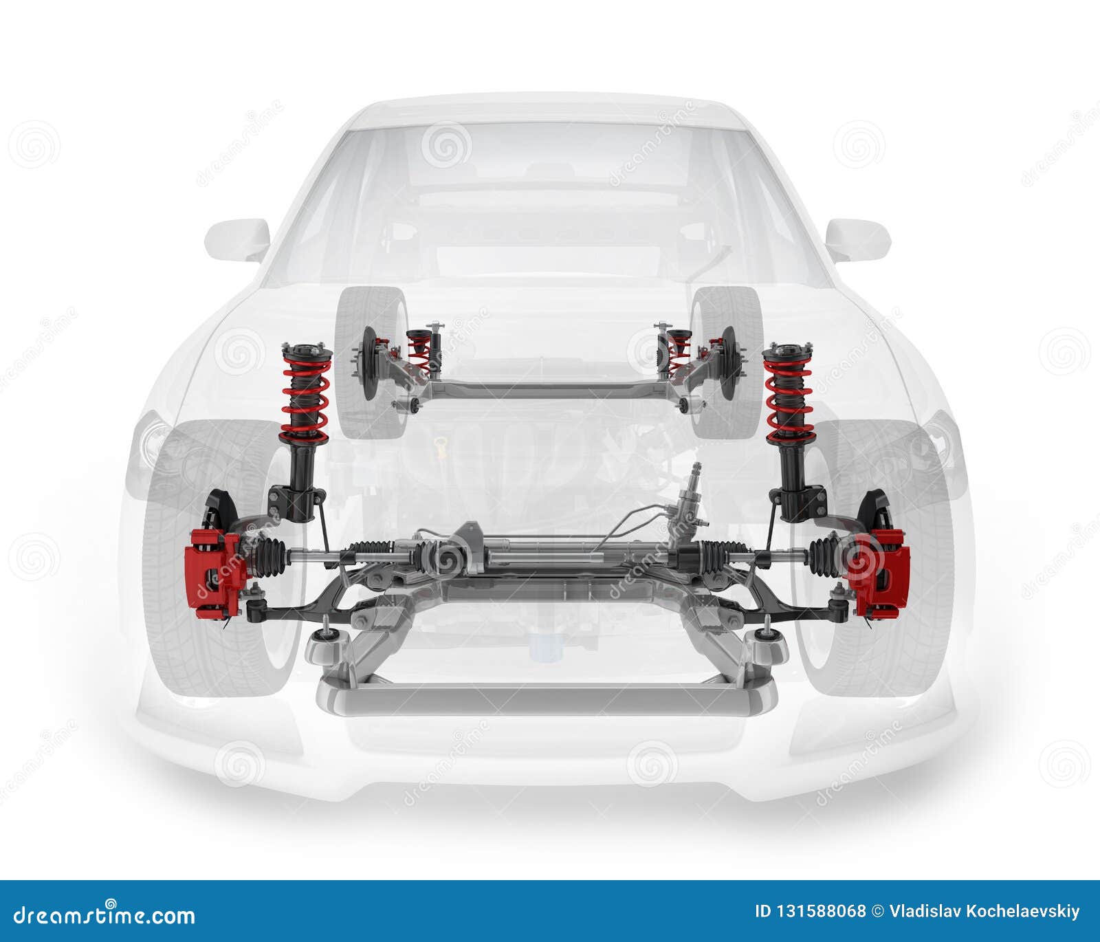 Transparent Car and Suspension Spare Stock Illustration - Illustration ...