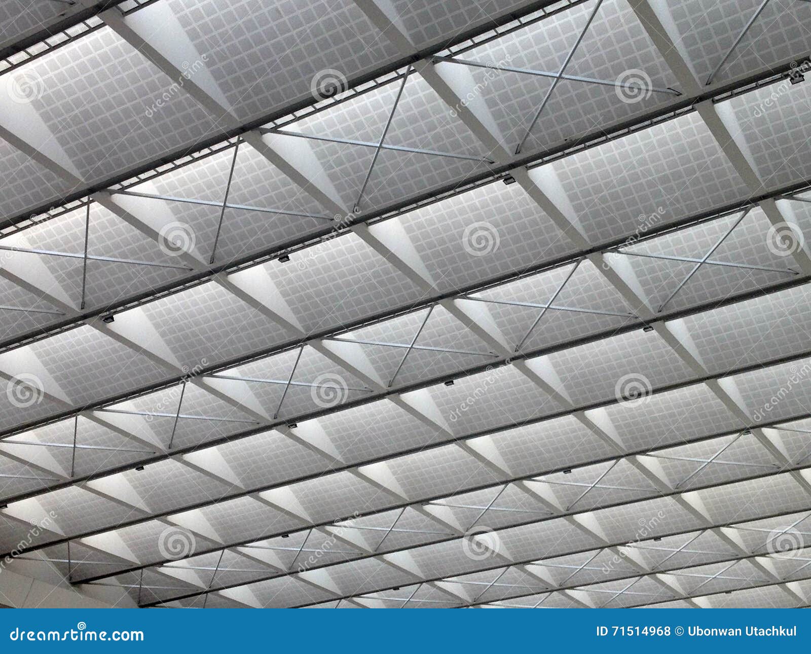 Transparent Ceiling - Modern Architecture Interior Stock Photo - Image ...