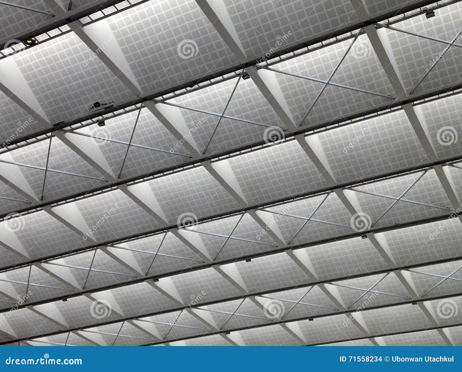 Transparent Ceiling - Modern Architecture Interior Stock Photo - Image ...