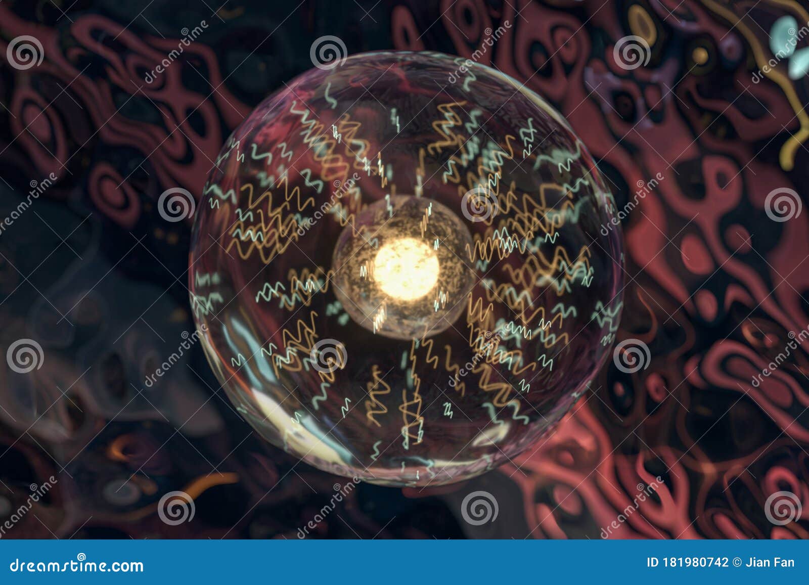 Transparent Cells With Splitting Nucleus, Cell Membrane And Visible ...