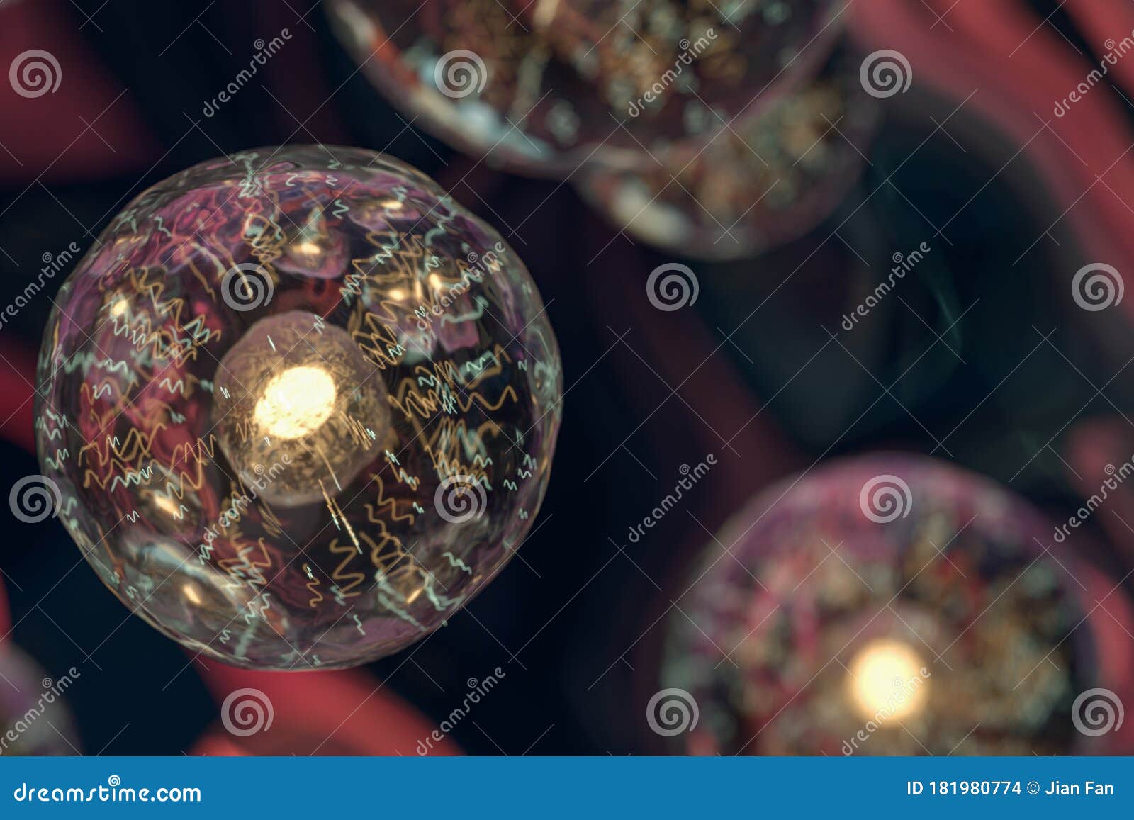 Transparent Cells With Splitting Nucleus, Cell Membrane And Visible ...