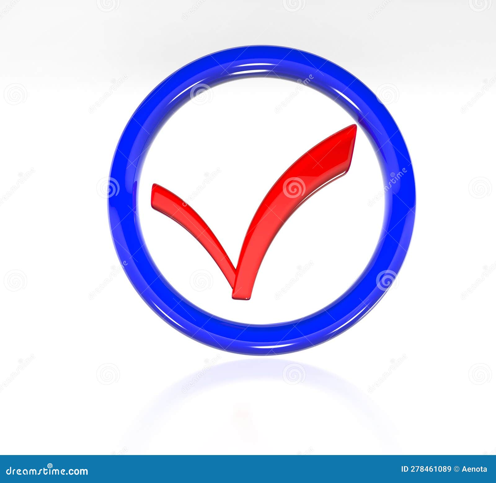 Transparent Check Mark 3D Rendering Image Stock Illustration ...