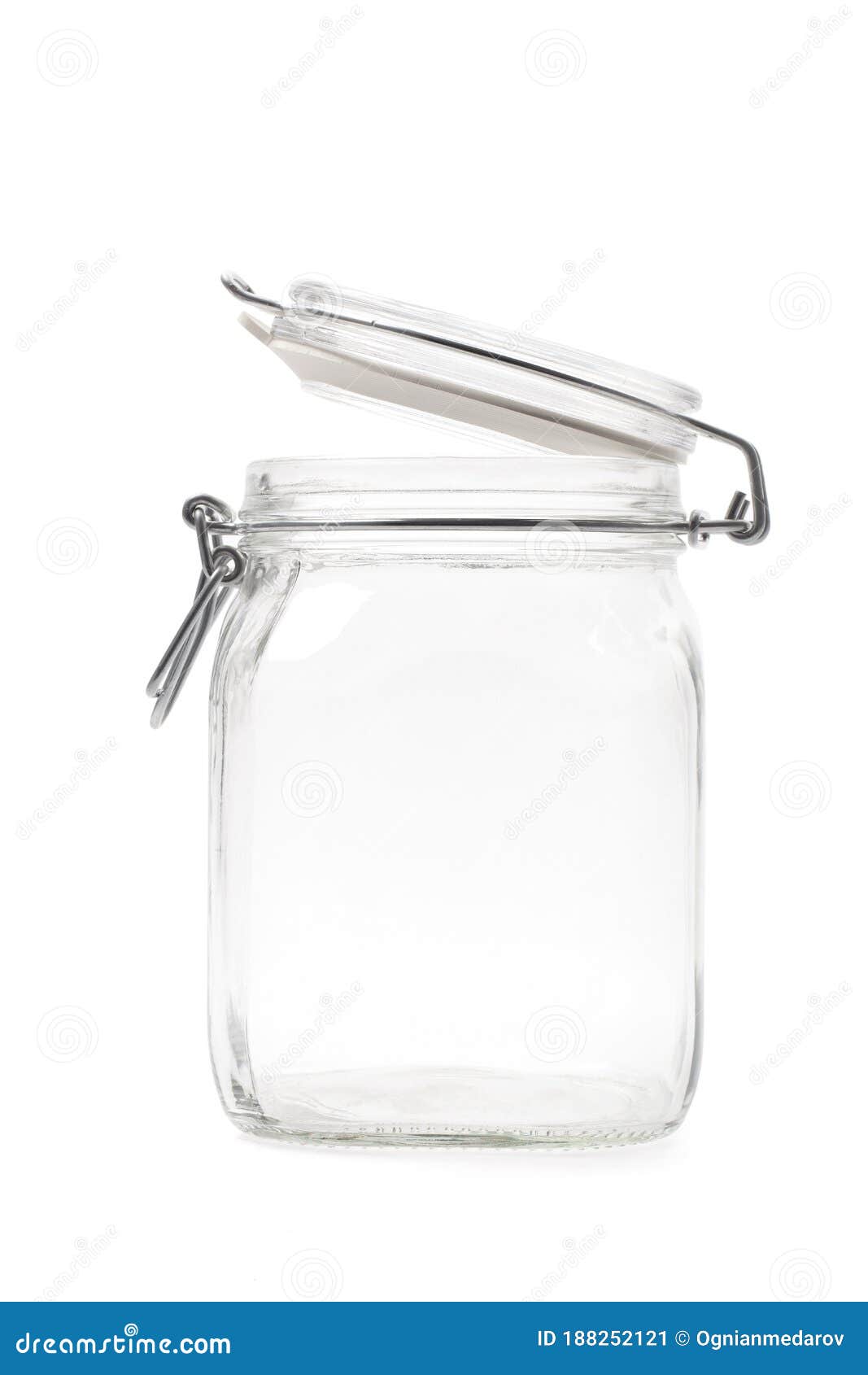 Transparent Clean Jar with Clipping Path Stock Image - Image of metal ...