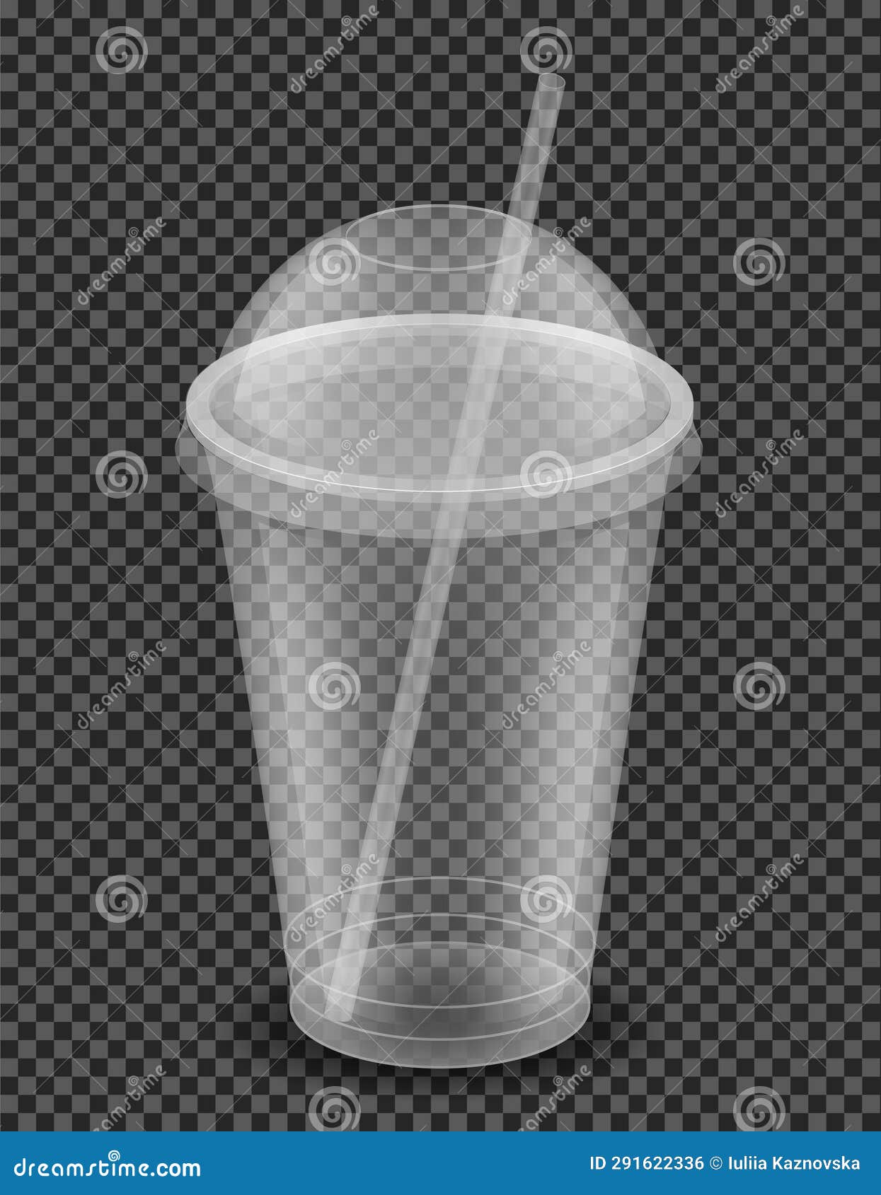 Transparent Clear Disposable Plastic Cup Vector Illustration Stock ...