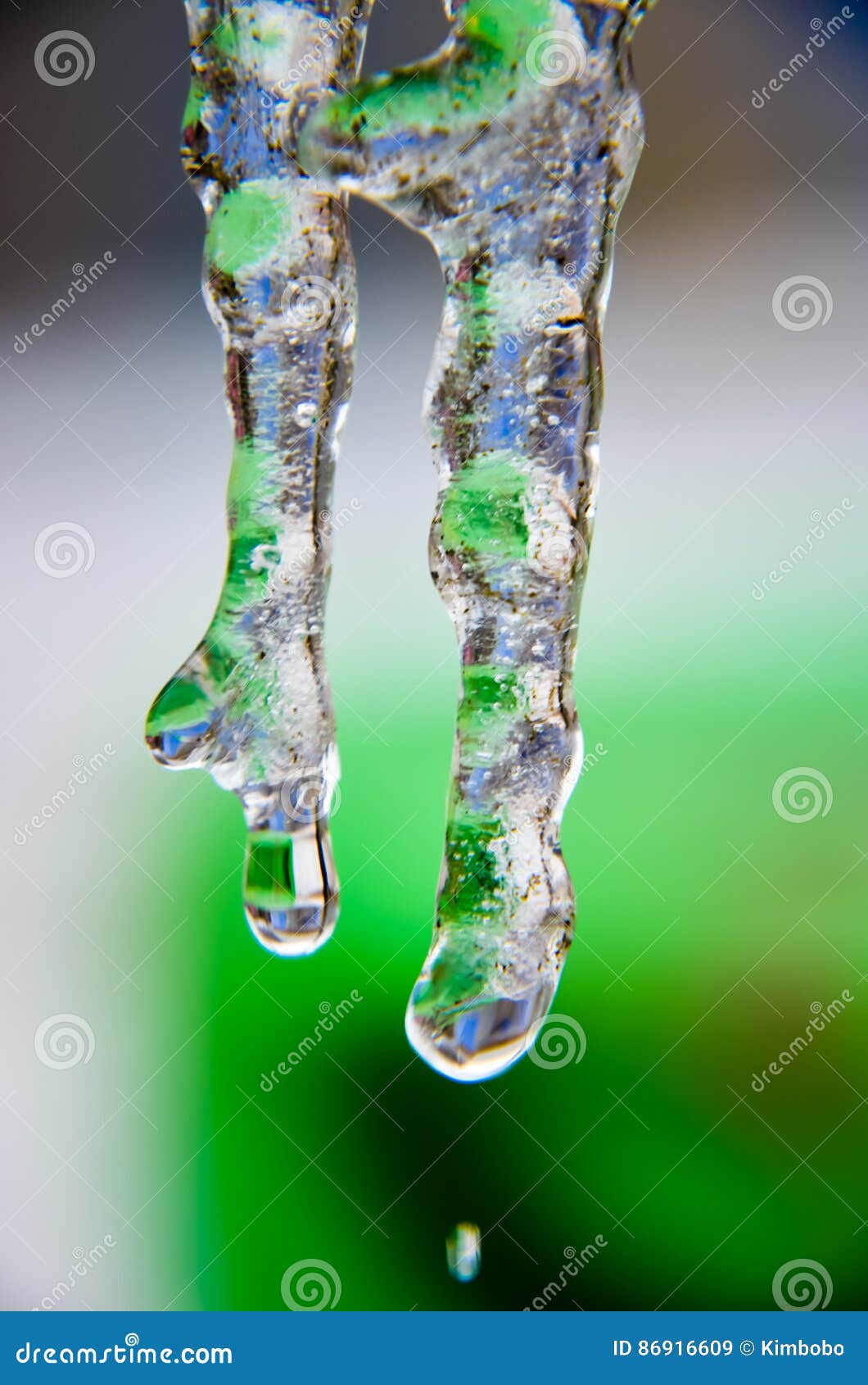 Transparent Clear Two Icicles Hang Stock Image - Image of crystal ...