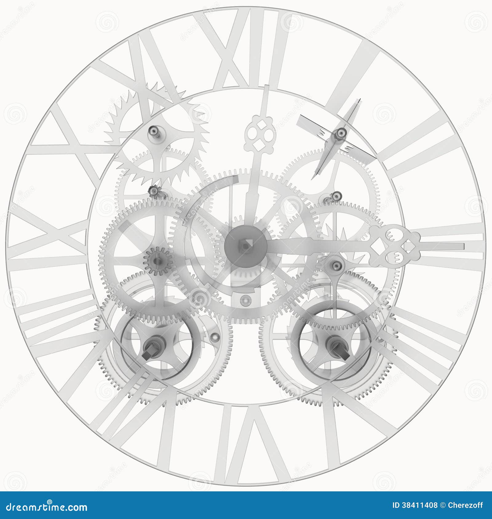 Transparent Clock Mechanism Royalty-Free Stock Photography ...