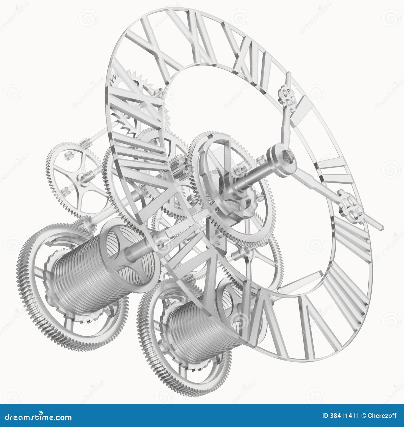 Clock Mechanism Stock Illustration | CartoonDealer.com #19202941