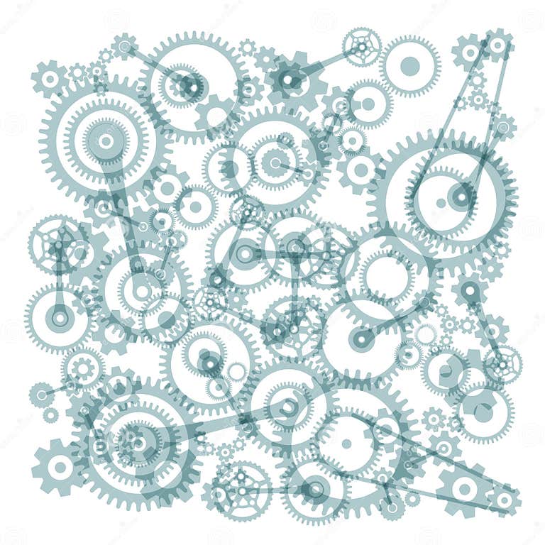 Transparent Cogs, Gears on White Background Stock Vector - Illustration ...