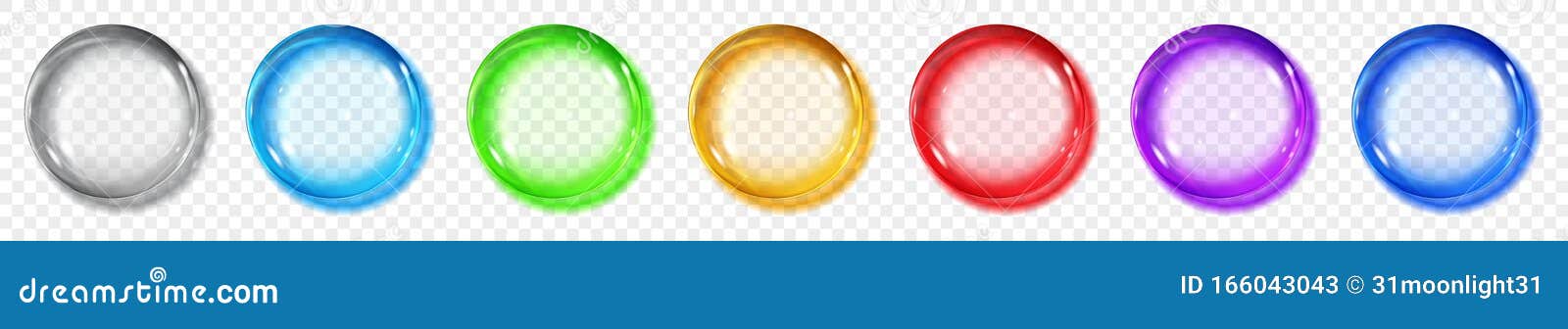 Transparent Colored Spheres with Shadows Stock Vector - Illustration of ...