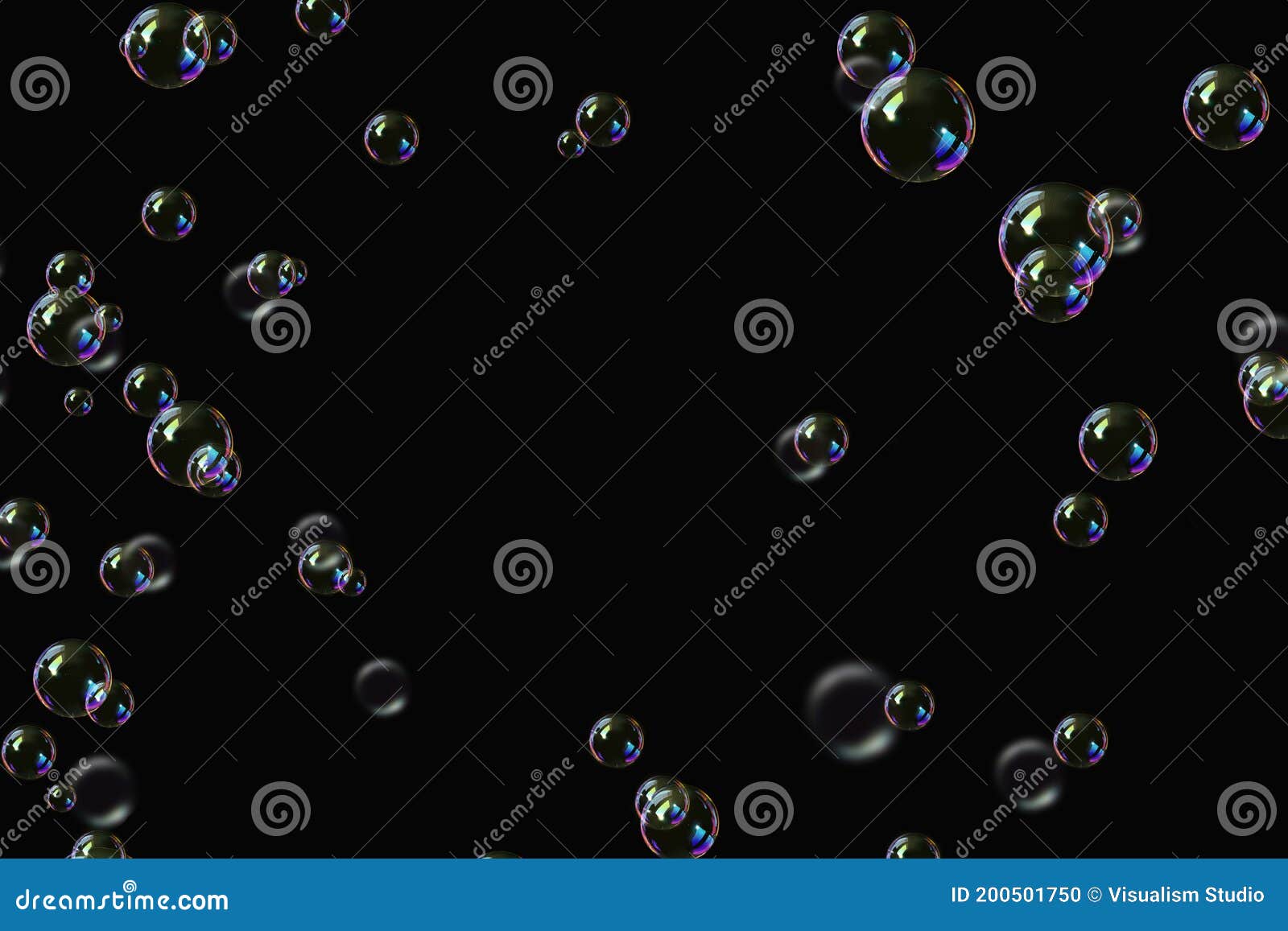 Transparent Colorful Bubbles Soap Pattern Overlay Abstract Particles ...