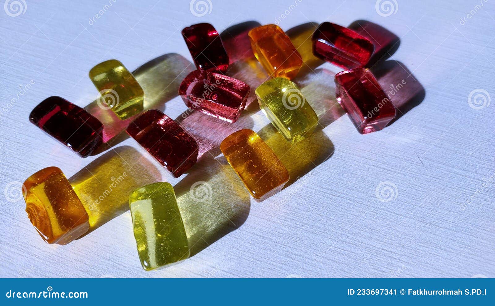 Transparent Colorful Candy Boxes with Color Reflections Also, Perfect ...