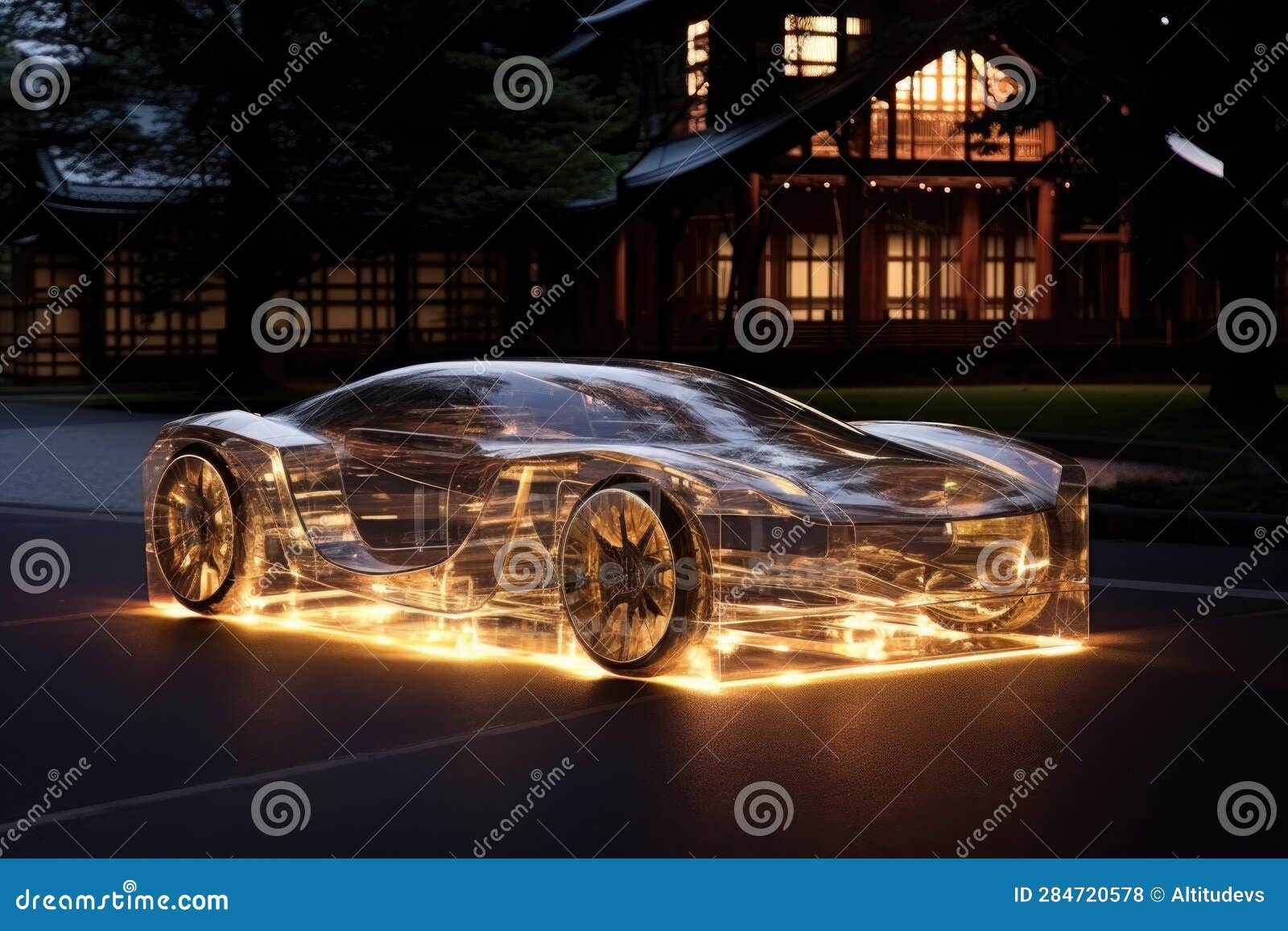 Transparent Concept Car Revealing Its Advanced Interior Mechanisms ...