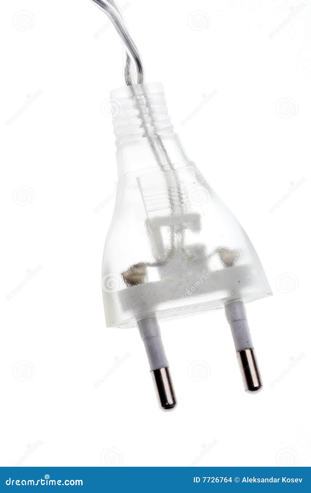 Transparent contact plug stock photo. Image of wiring - 7726764