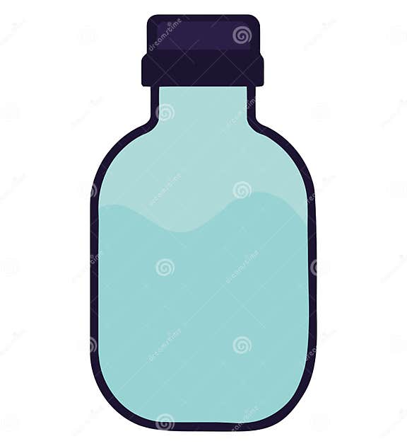 Transparent Container Holds Liquid Stock Illustration - Illustration of ...