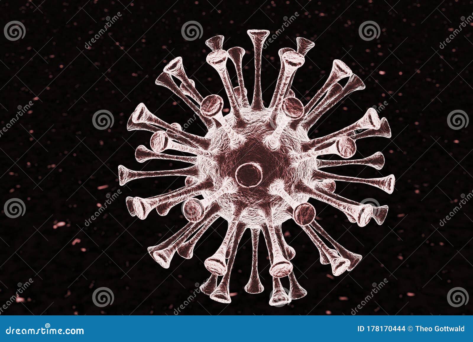 Transparent Coronavirus Seen through an Electron Microscope Stock ...