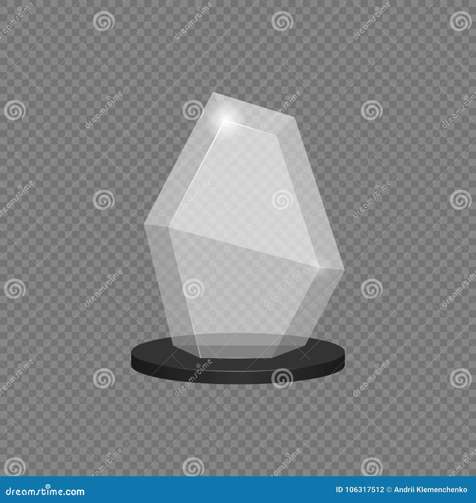 The Transparent Crystal, Hexagonal Shape. Stock Vector - Illustration ...