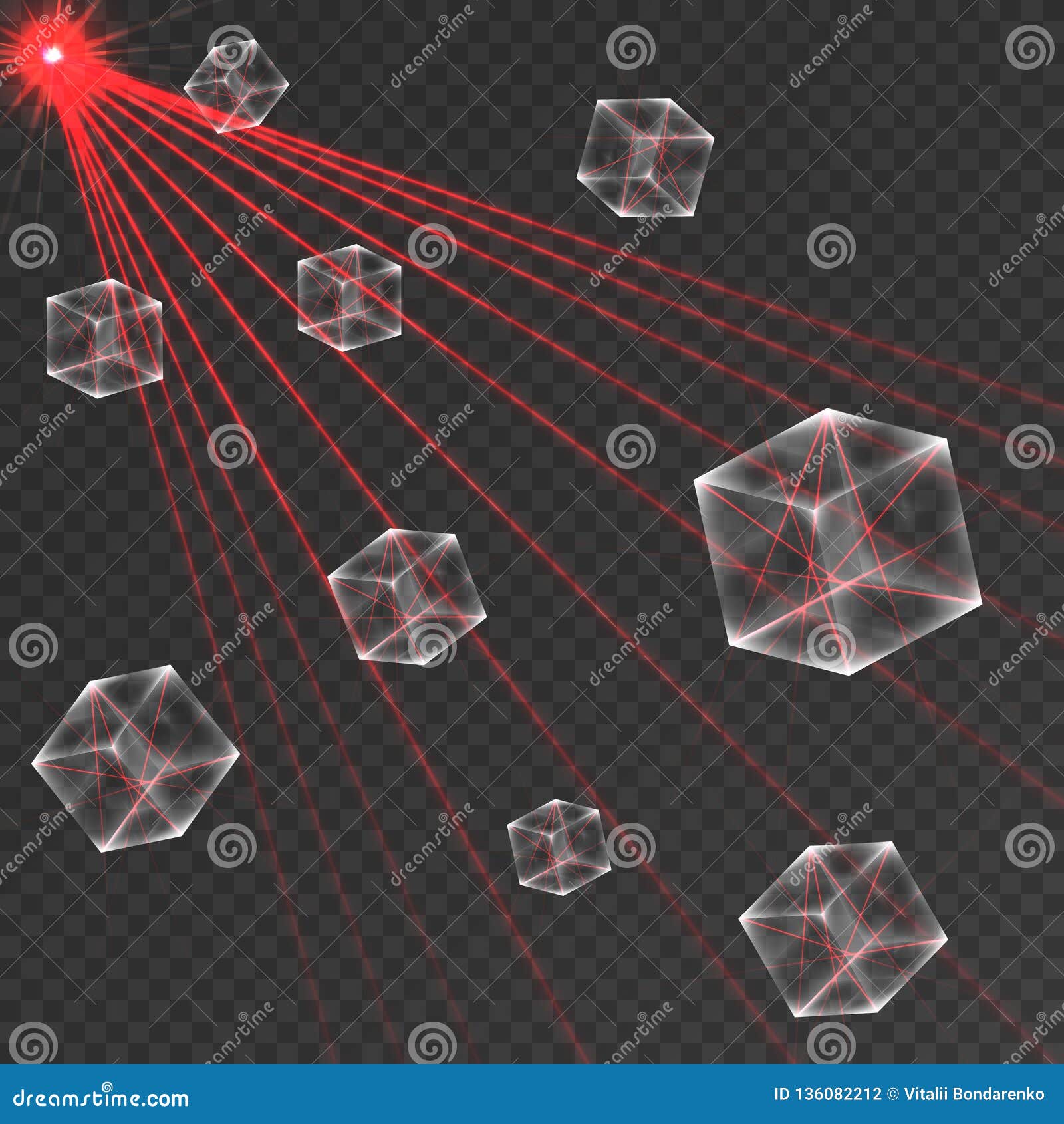 Abstract red laser beam. stock vector. Illustration of design - 136082212