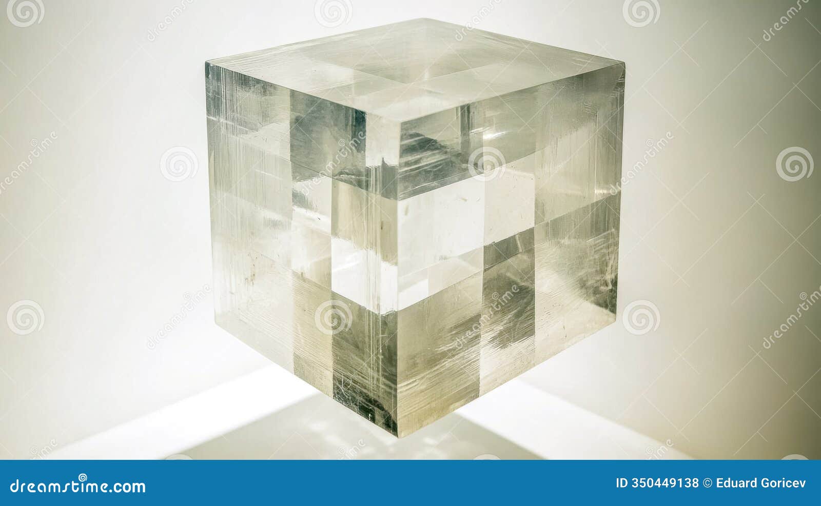 Transparent Cube Floating with Impossible Angles and Overlapping ...