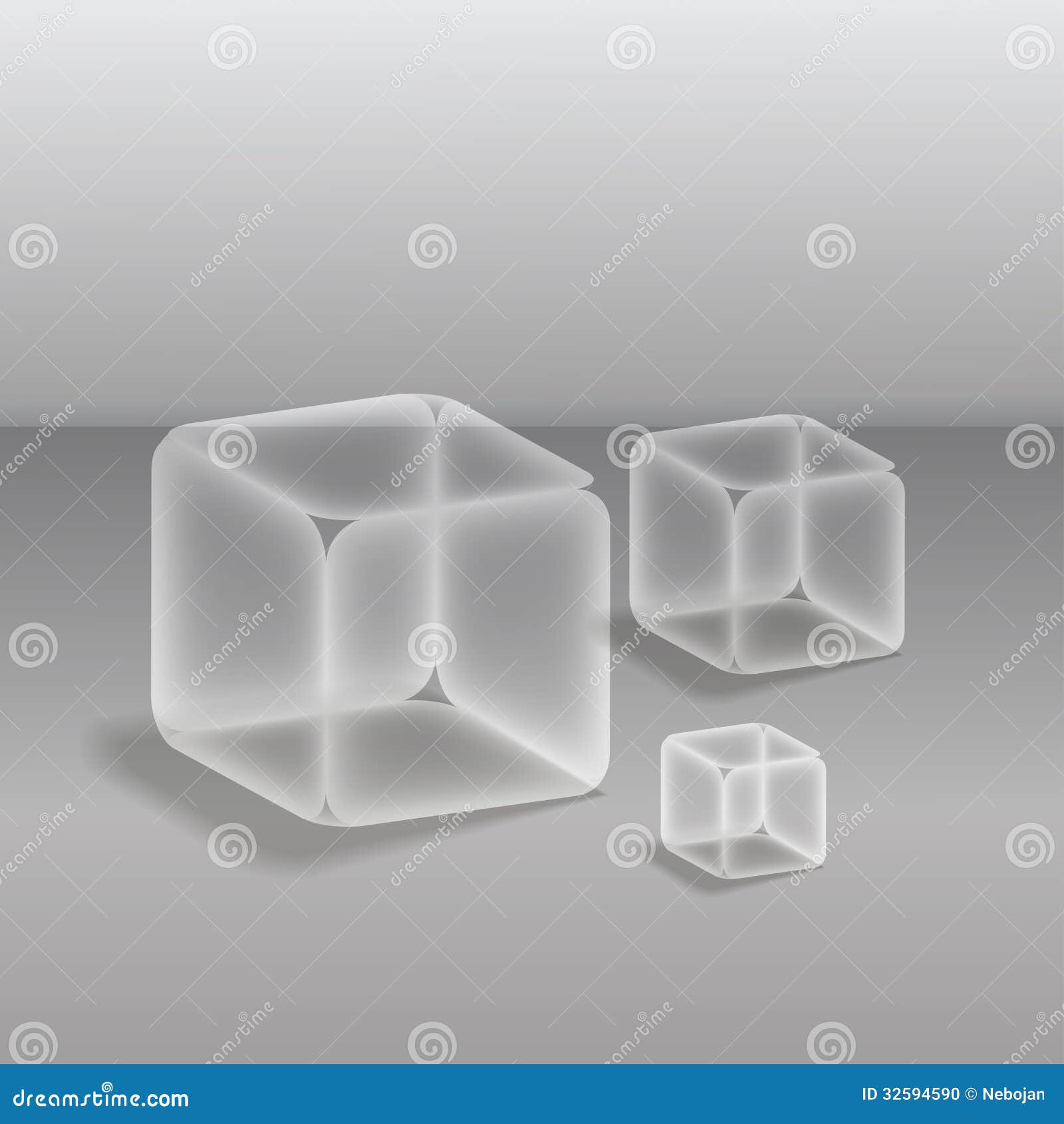 Transparent cube stock vector. Illustration of background - 32594590