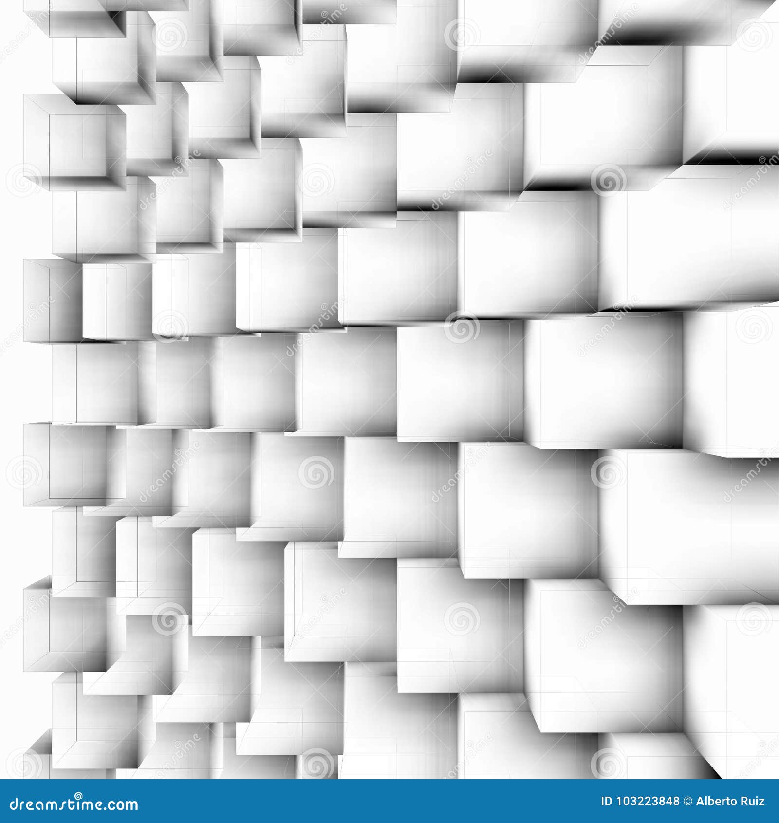 Transparent Cubes in White Perspective Stock Illustration ...
