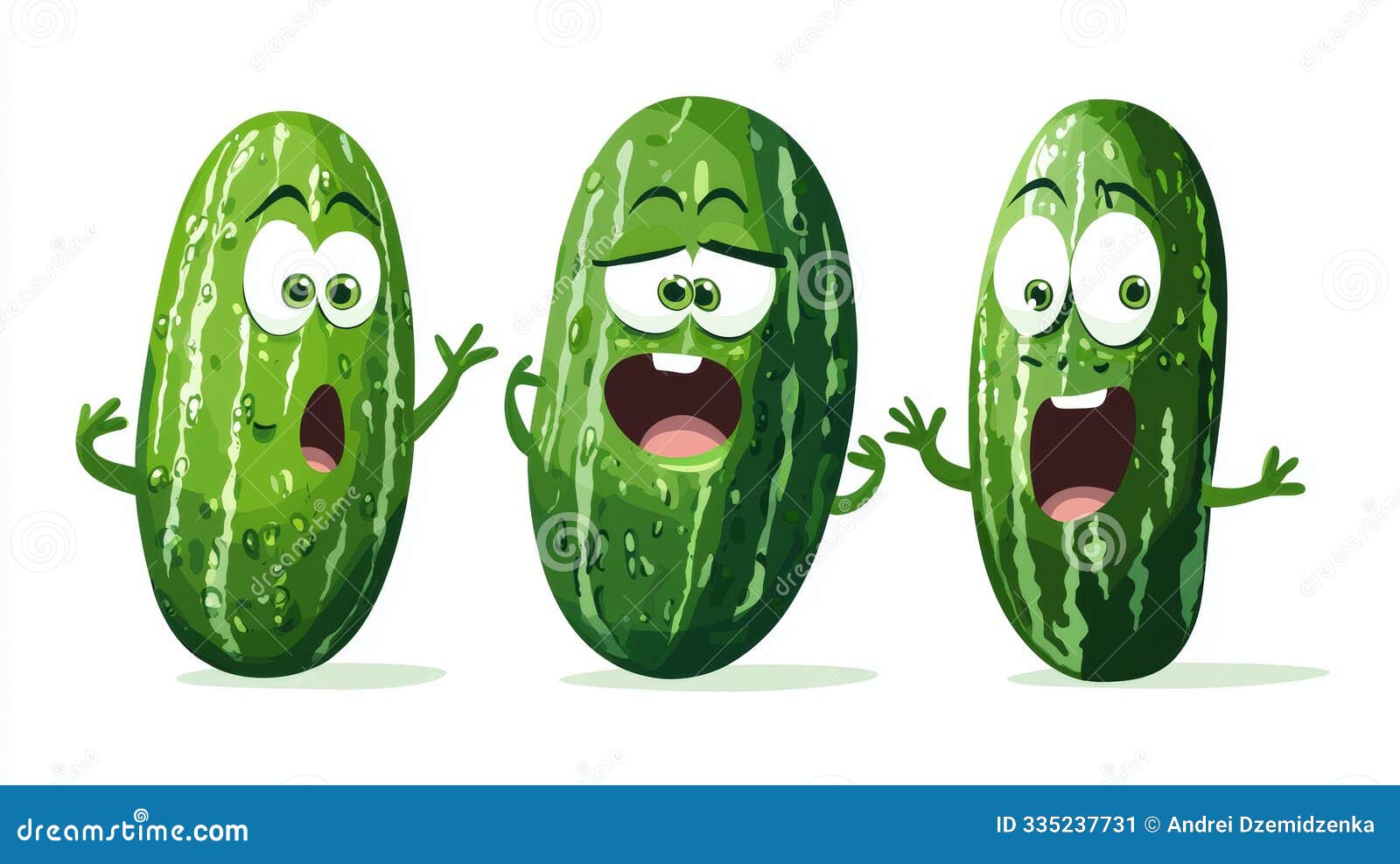 Transparent Cucumber Pickle Cartoon Character Stock Image - Image of ...