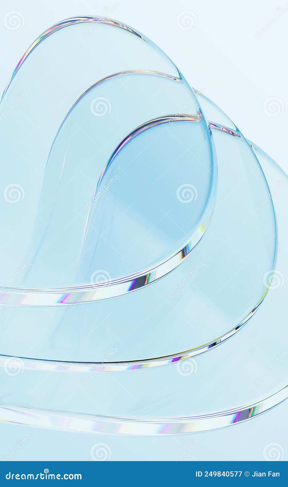 Transparent Curve Glass, 3d Rendering Stock Illustration - Illustration ...