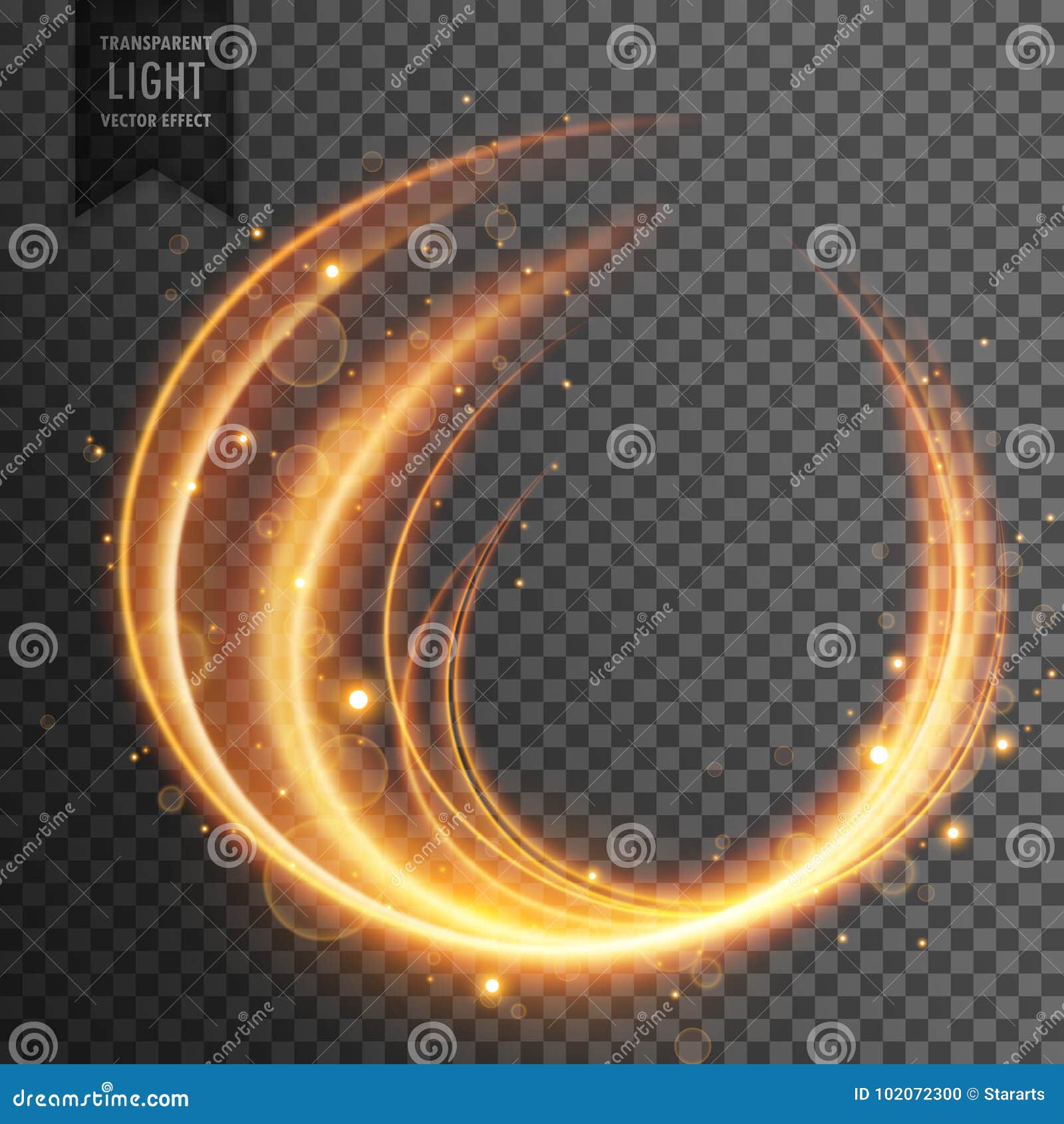 Transparent Curvy Light Effect Vector Design Stock Vector ...