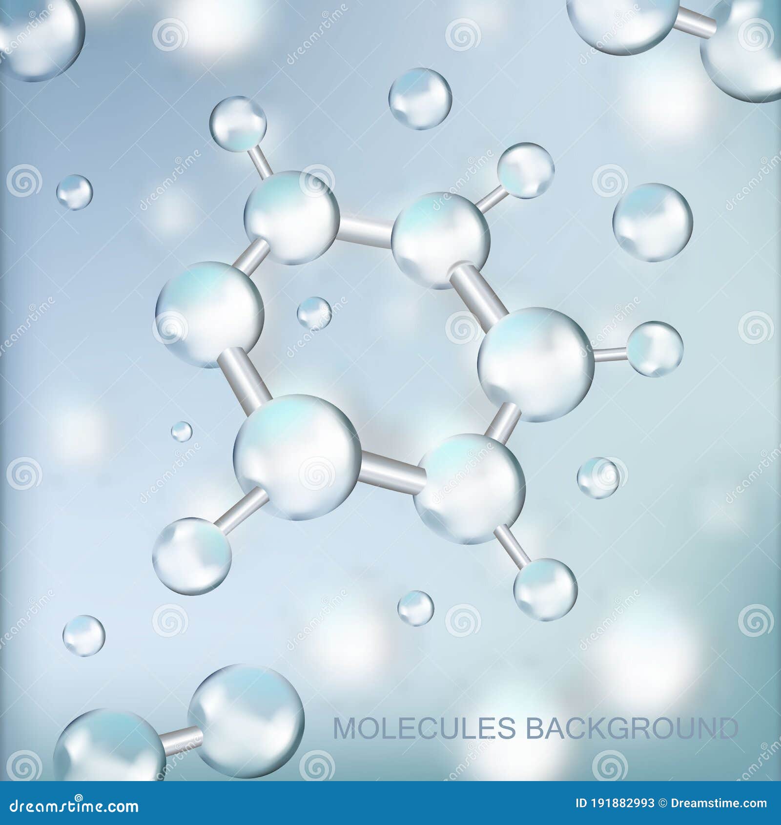 Transparent 3d molecule stock vector. Illustration of light - 191882993