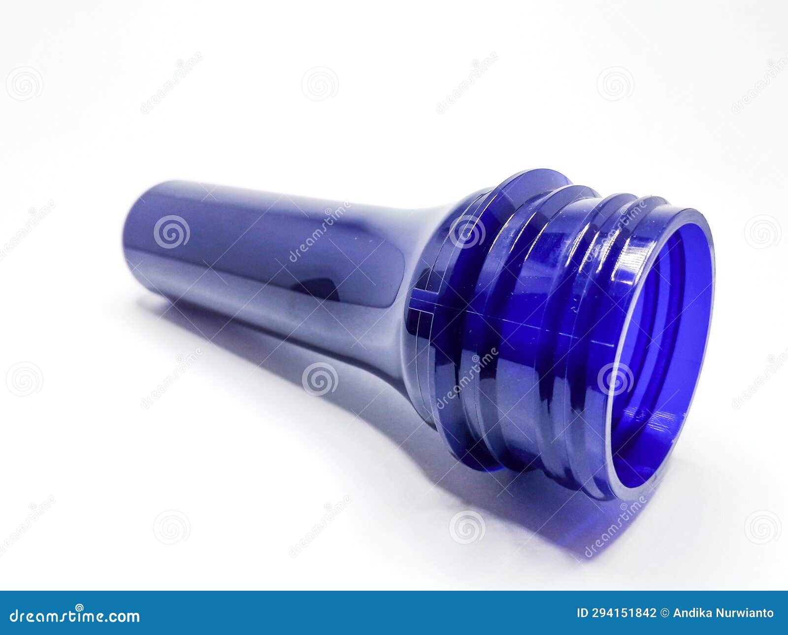 Transparent Dark Blue Preform Isolated on a White Background,this ...