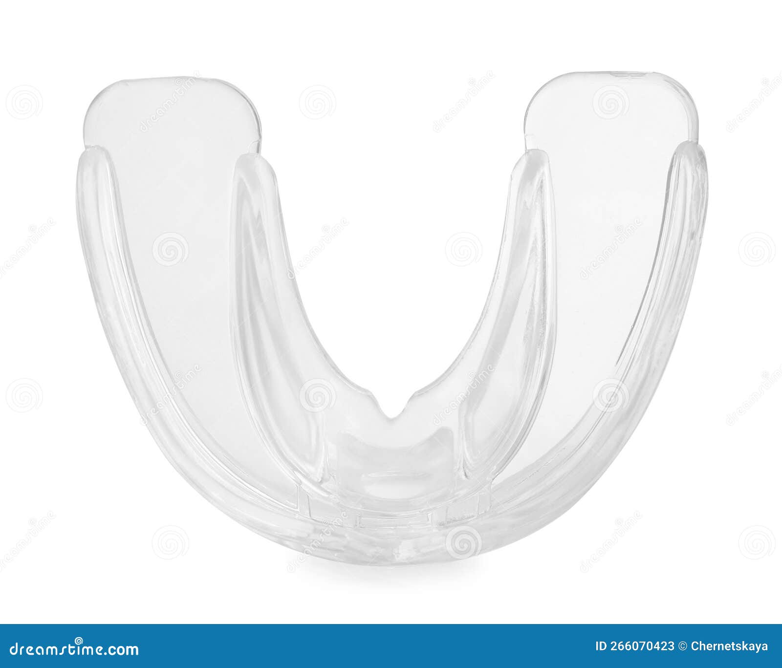 Transparent Dental Mouth Guard Isolated on White. Bite Correction Stock ...