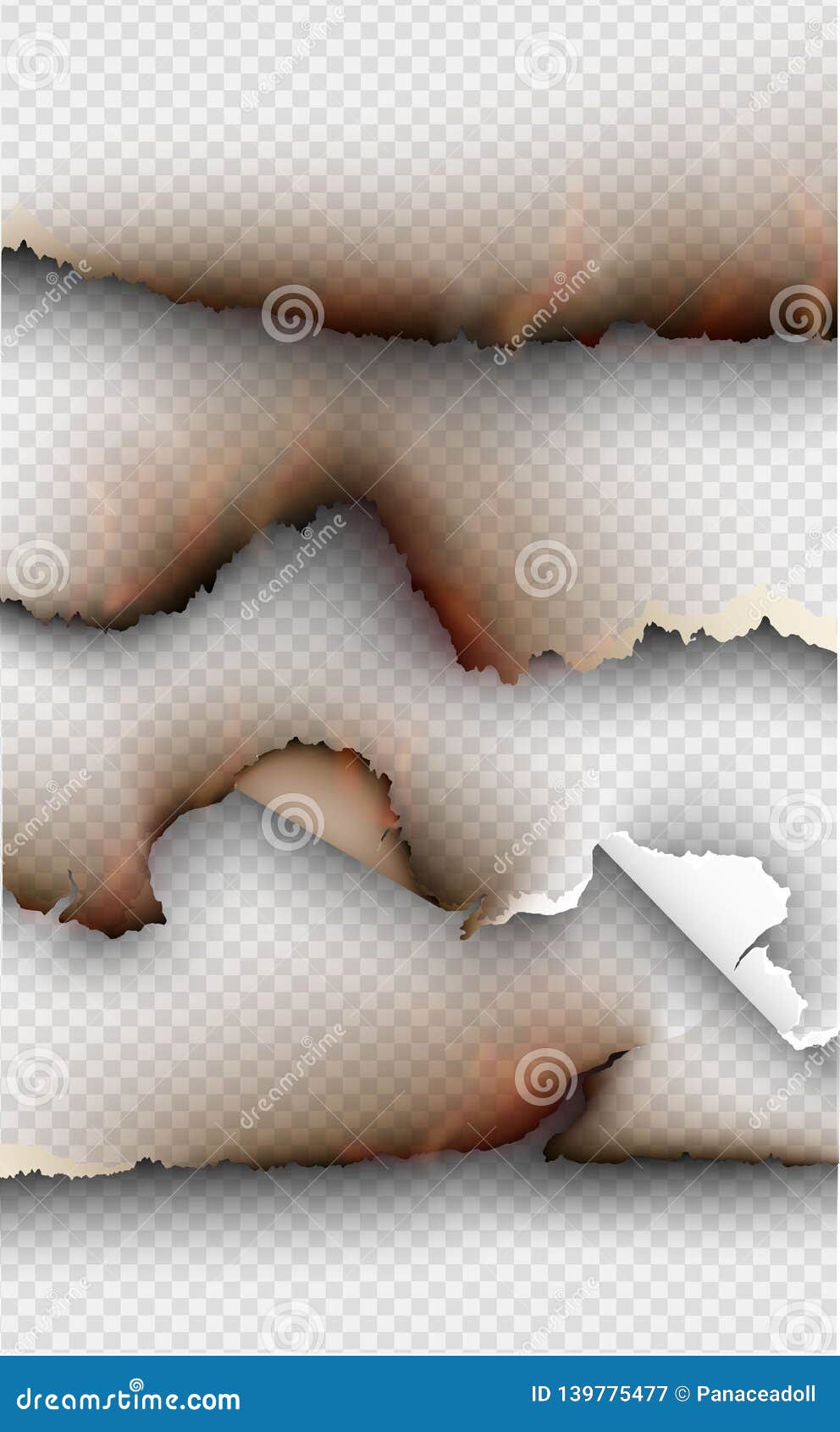 Design Burning Templates Torn Paper with Fire Stock Illustration ...
