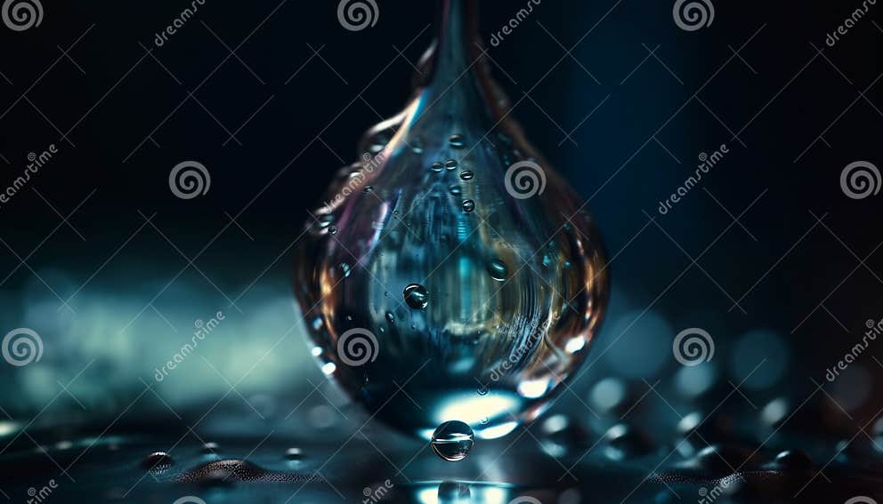 Transparent Dew Drops Create Abstract Nature Patterns Generated by AI ...