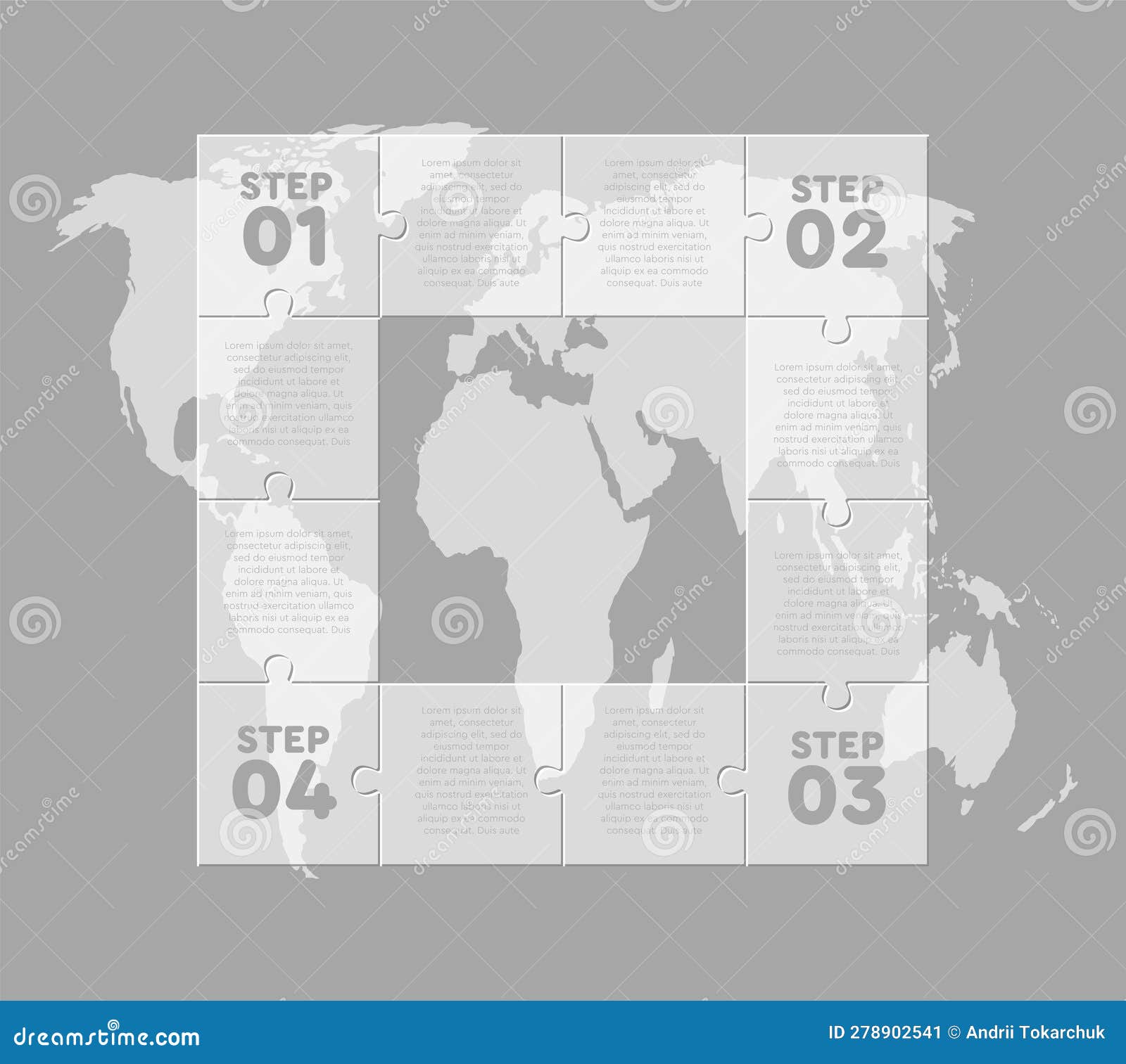 Transparent Diagram Infographic Process on 4 Steps Stock Vector ...