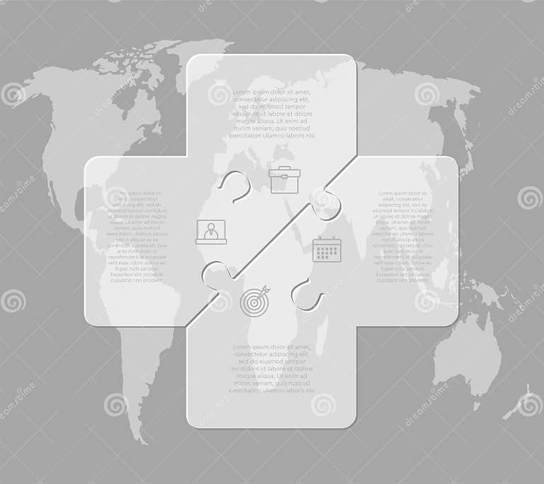 Transparent Diagram Infographic Process on 4 Steps Stock Vector ...