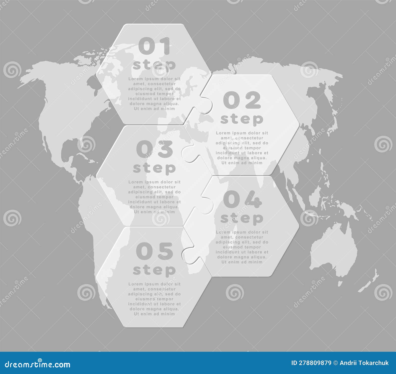 Transparent Diagram Infographic Process on 5 Steps Stock Vector ...