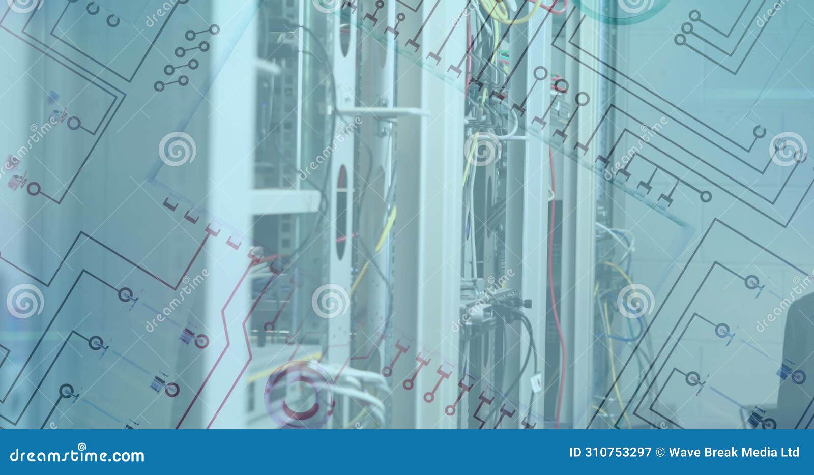 Transparent Diagrams Overlay a Tech-driven Workspace, with Copy Space ...