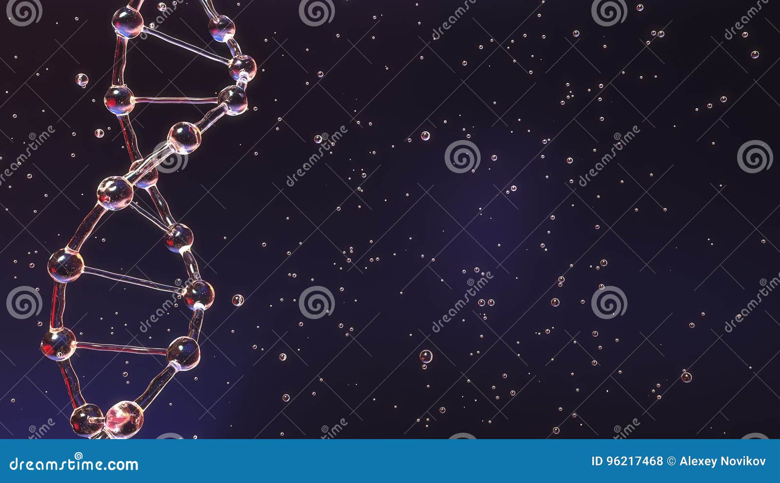 Transparent DNA Molecule and Floating Particles. Modern Medicine or ...