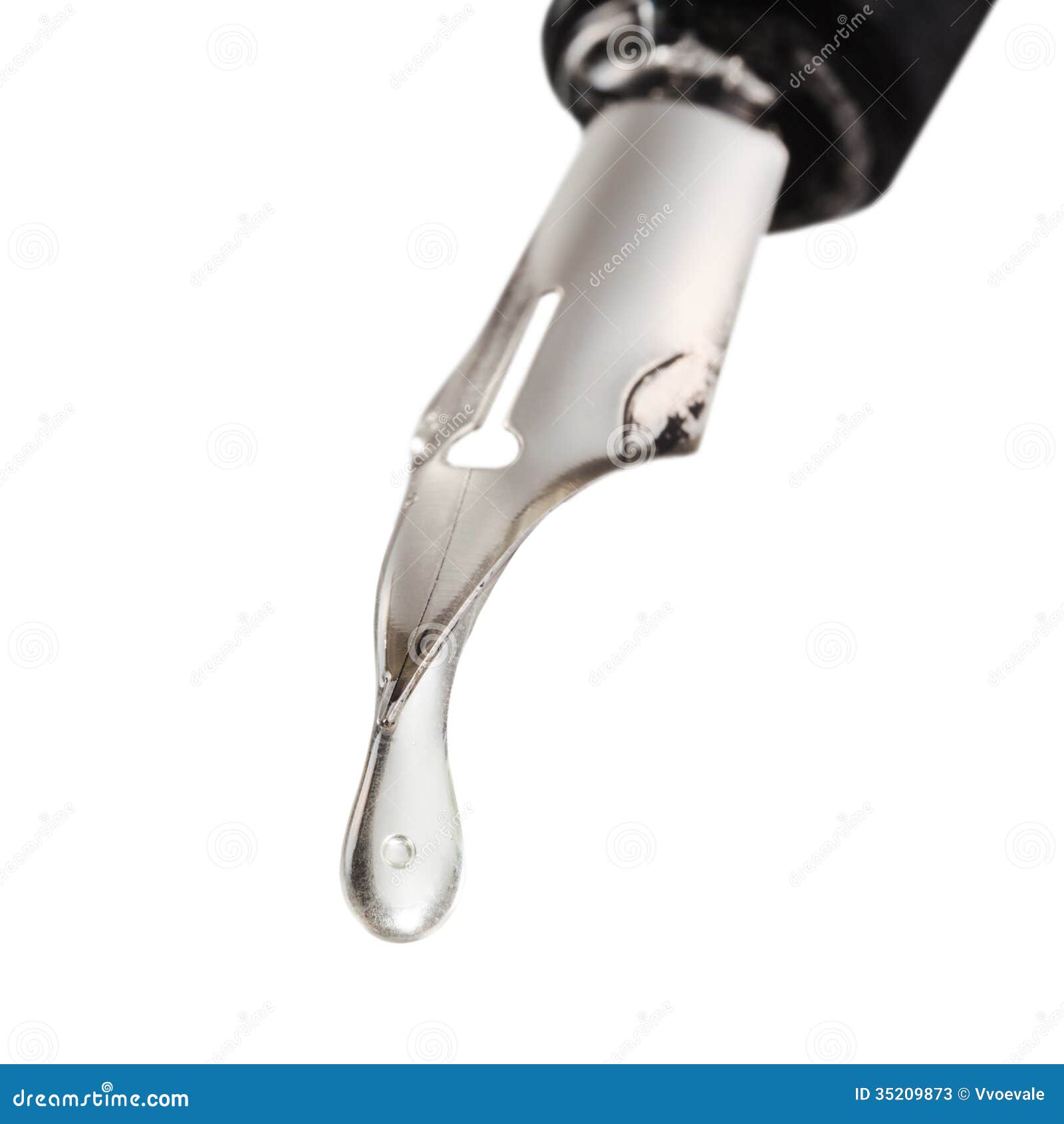 Transparent Drop Dripping from the Nib of Pen Stock Image - Image of ...
