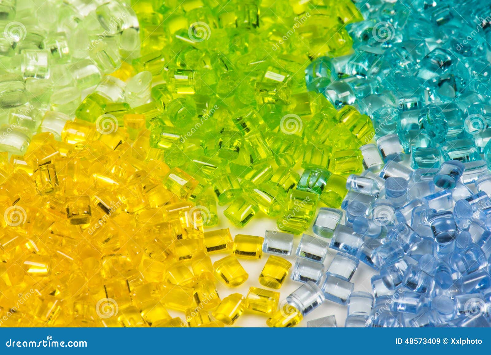 Transparent Dyed Plastic Granulates Stock Image - Image of element ...