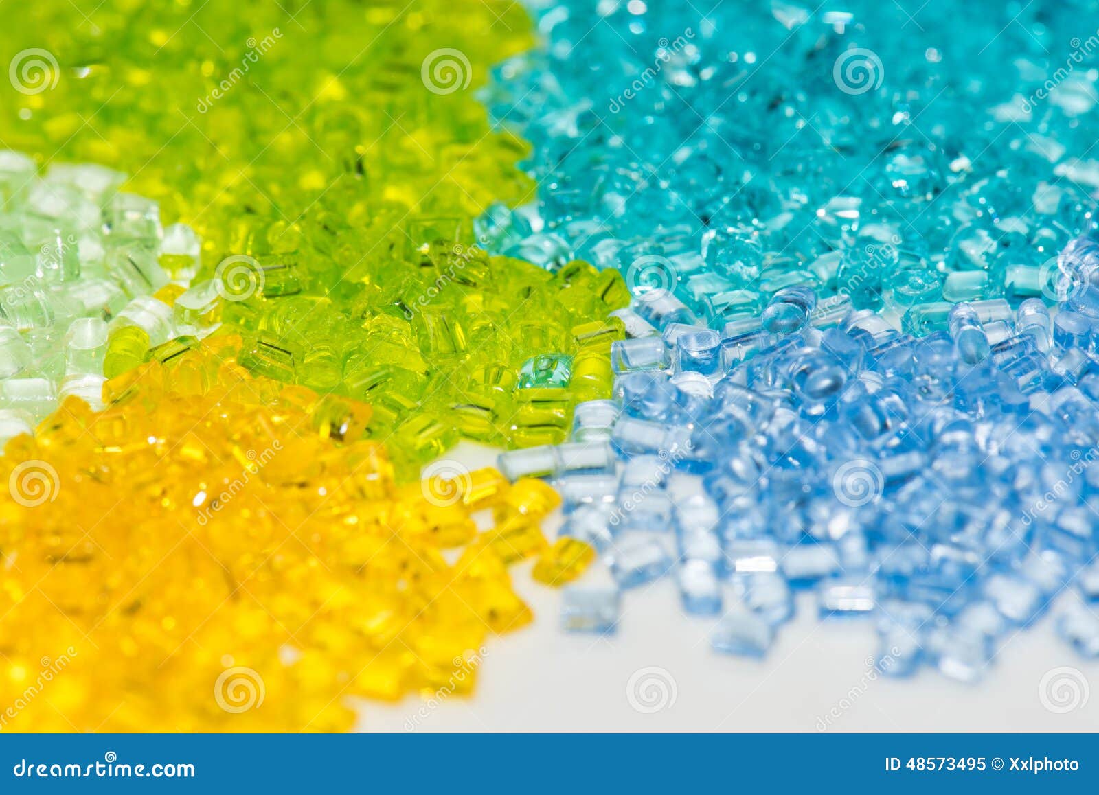 Transparent Dyed Plastic Granulates Stock Image - Image of colored ...