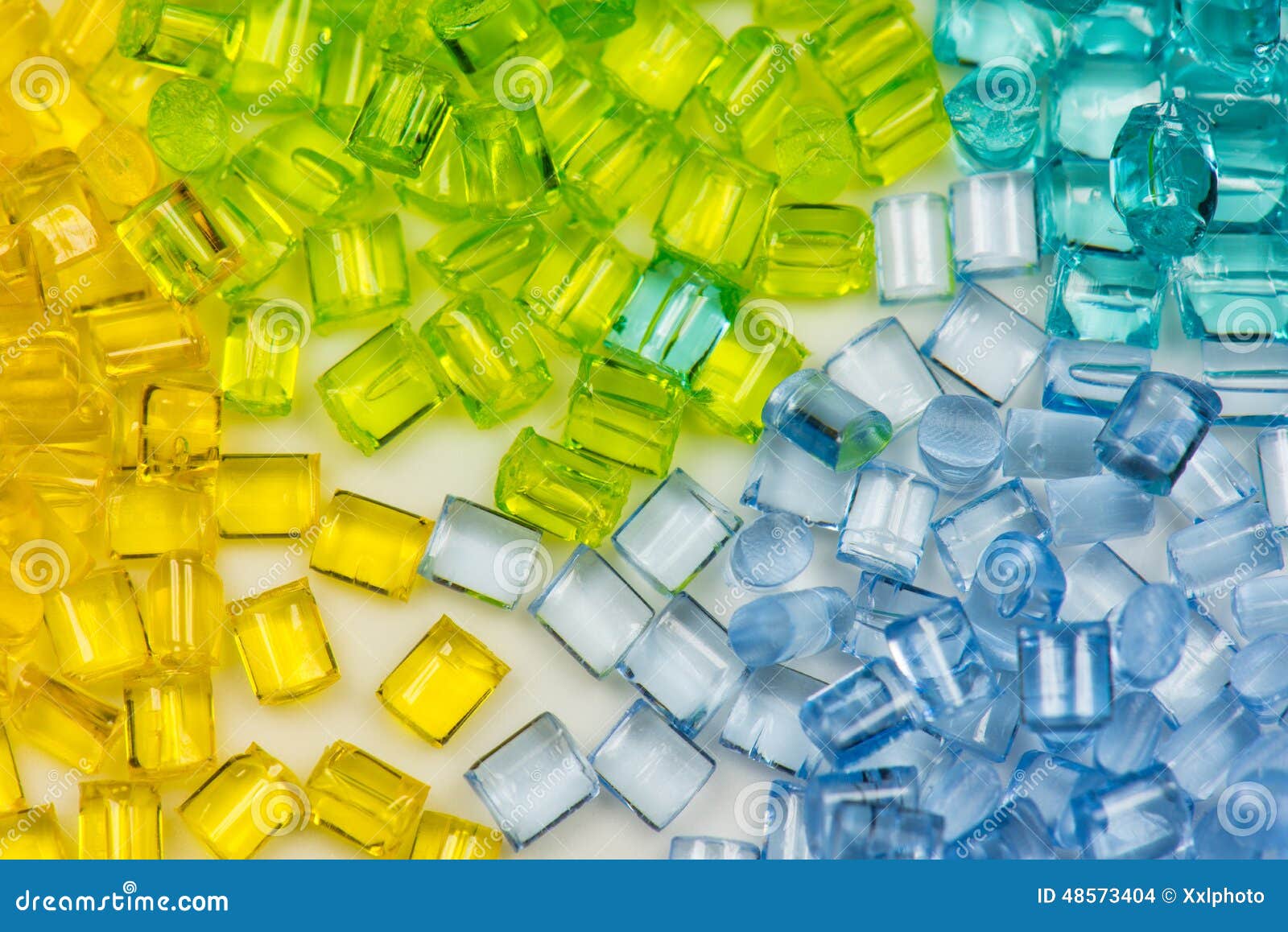 Transparent Dyed Plastic Granulates Stock Photo - Image of experimental ...