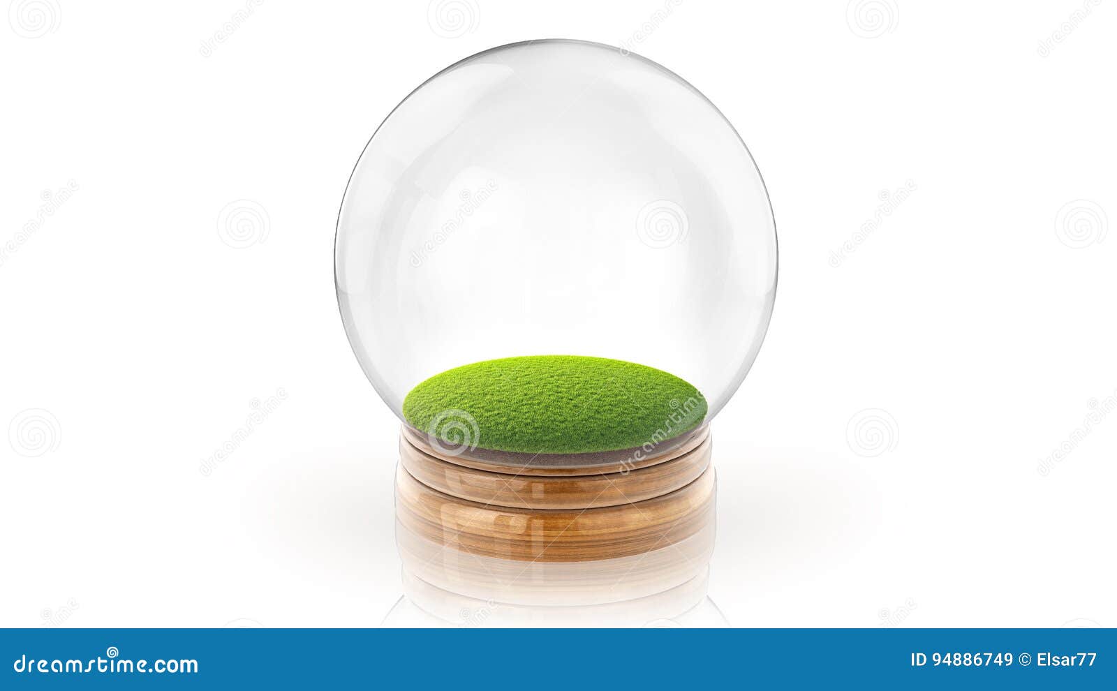 Transparent Empty Isolated Sphere Ball with Space. 3D Rendering. Stock ...