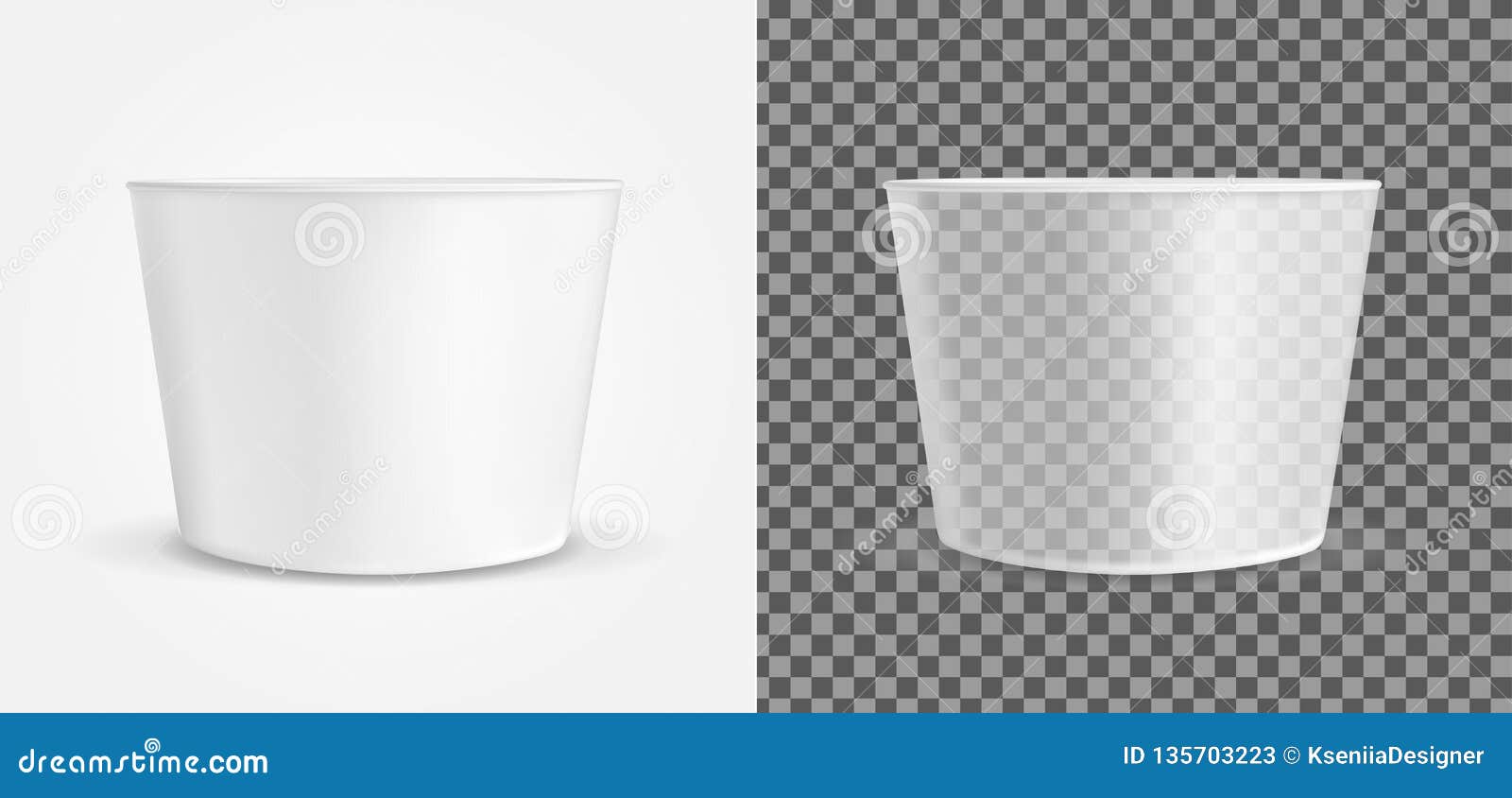 Transparent Empty Plastic Container for Ice Cream or Fast Food ...