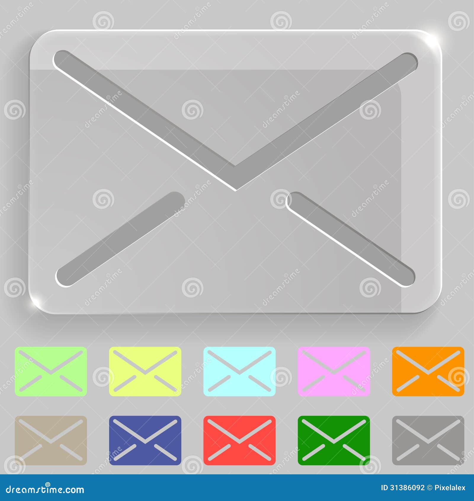Transparent envelope icon stock vector. Illustration of send - 31386092