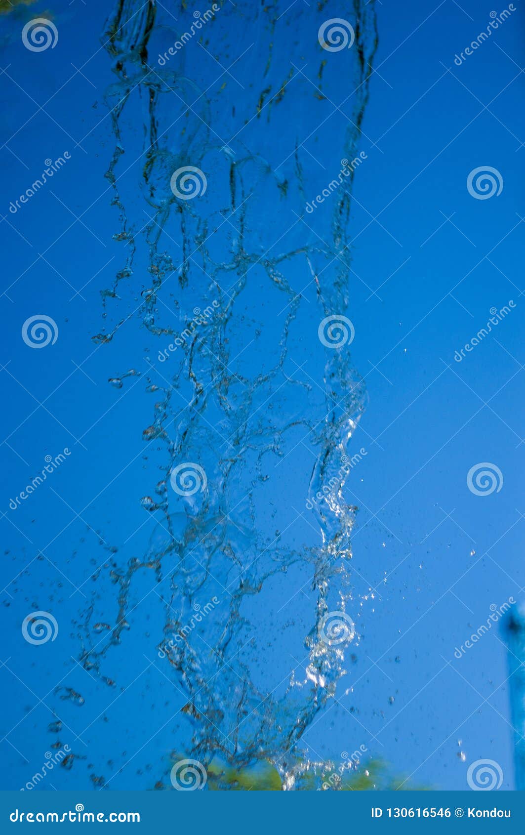 Transparent Falling Water Vertical Flows, Close Up Stock Photo - Image ...