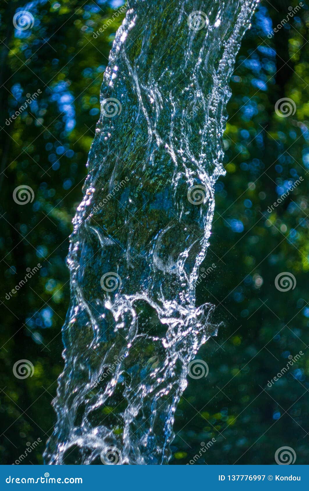 Transparent Falling Water Vertical Flows, Close Up Stock Image - Image ...