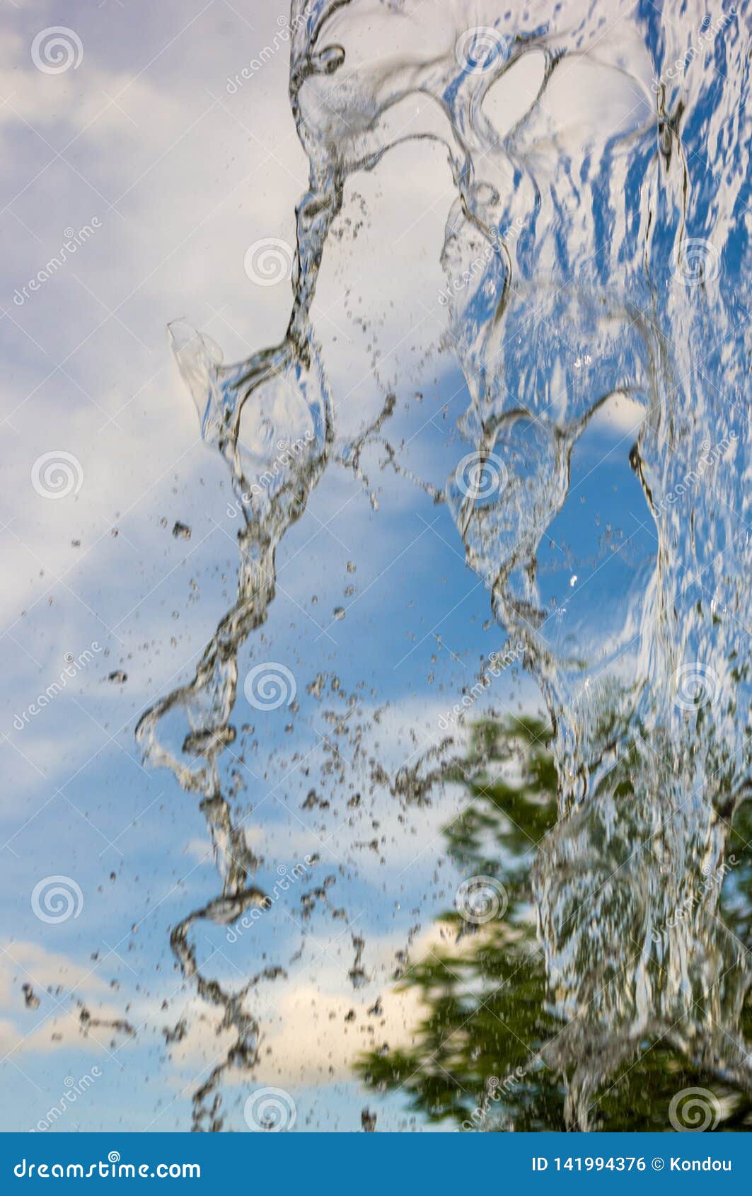 Transparent Falling Water Vertical Flows, Close Up Stock Photo - Image ...
