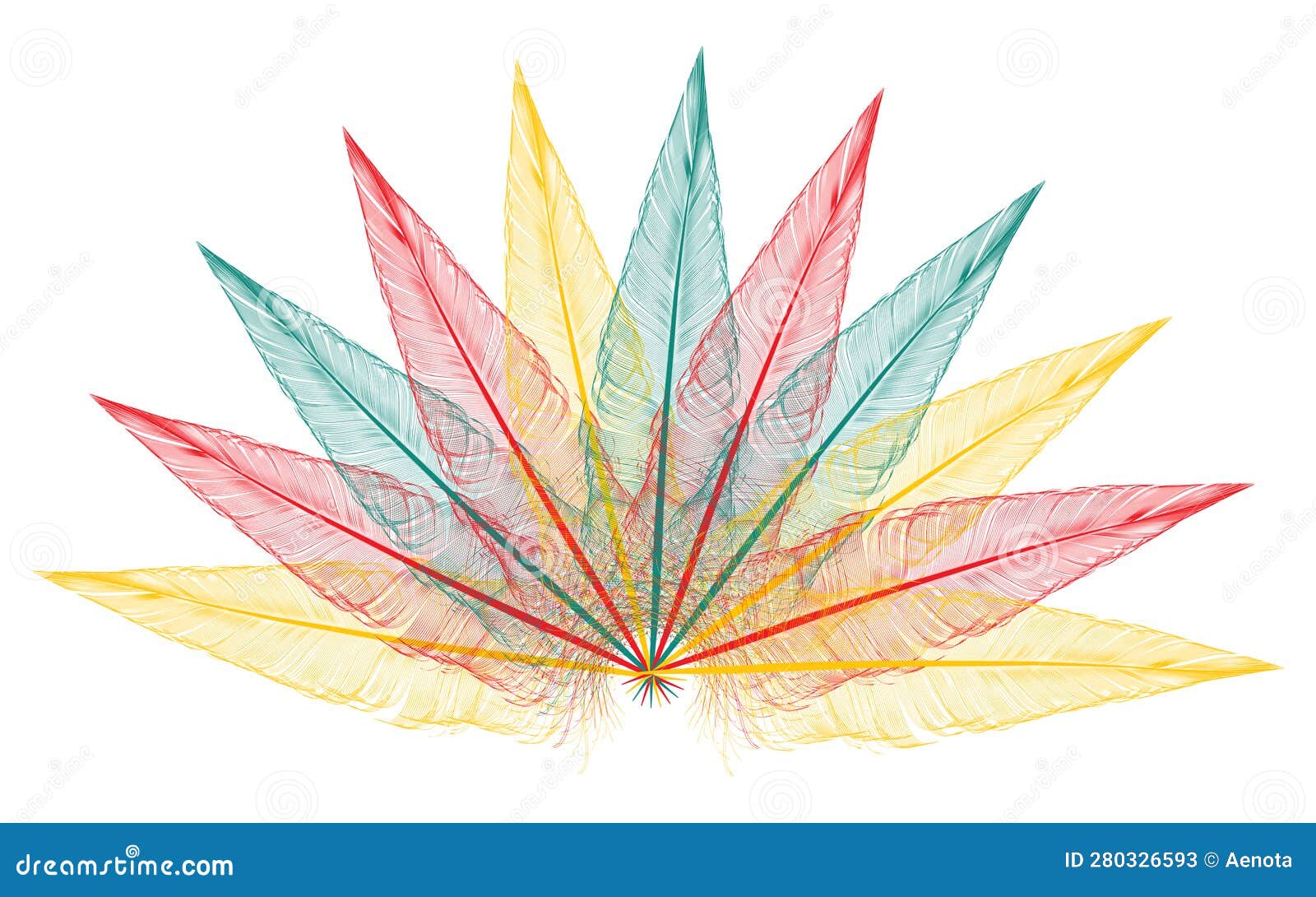 Transparent Feathers Fan - Vector Illustration Stock Vector ...