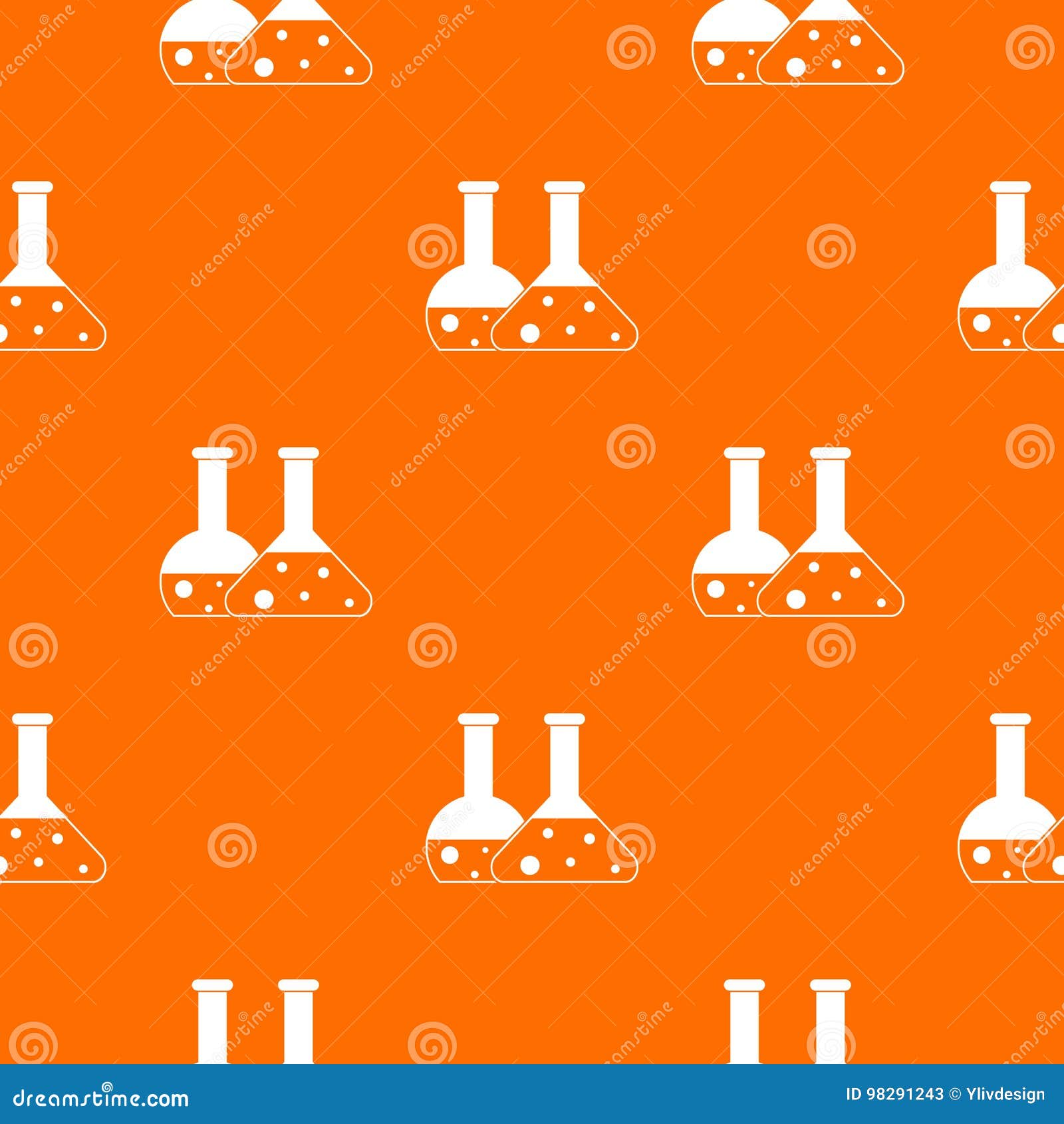 Transparent Flasks Pattern Seamless Stock Vector - Illustration of ...